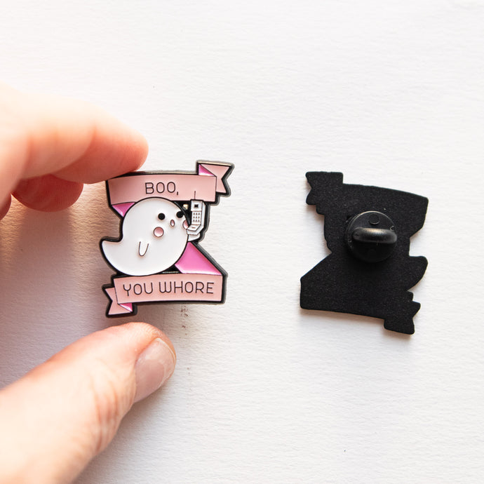 Pin’s Fantôme Boo You Whore – Accessoire Mode Kawaii | Unibashi